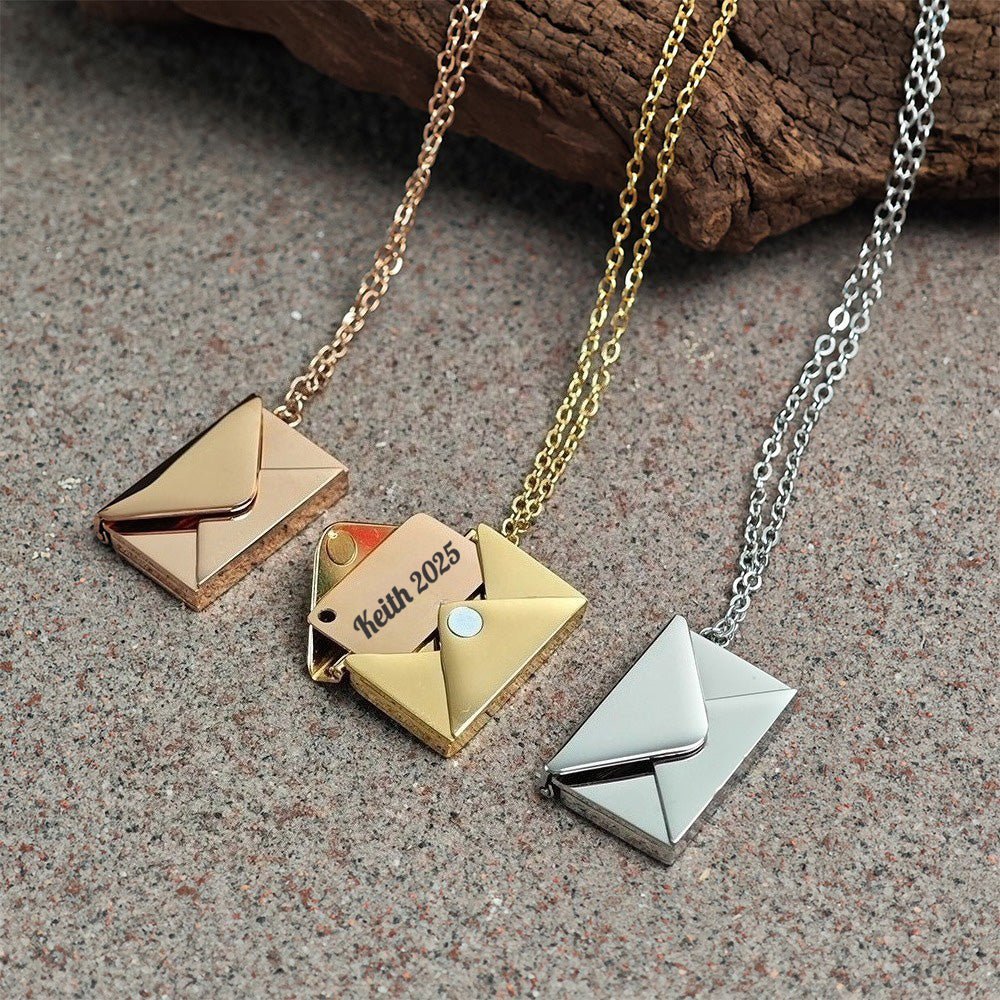 Custom Love Letter Envelope Necklace