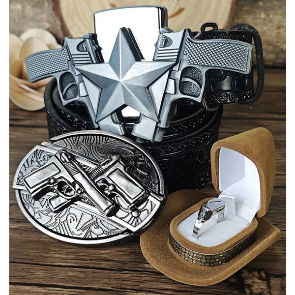 Cowderry | Western belt buckle & belt and jewelry