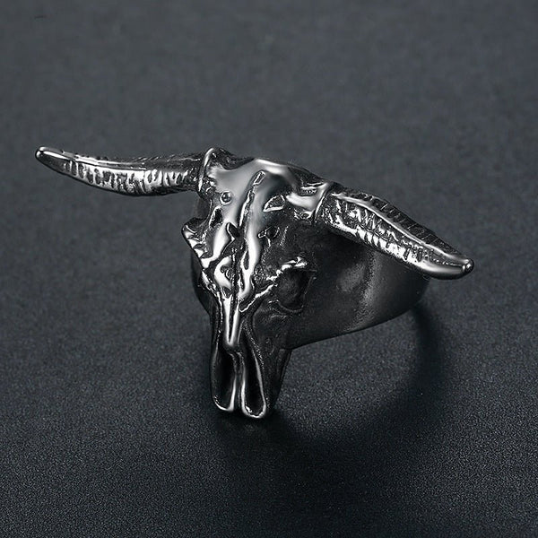 Vintage Longhorn Bull Cowboy Ring