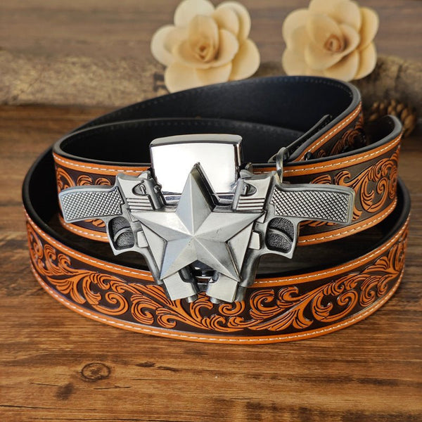 Western Floral Belt With Lighter