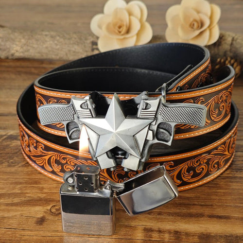 Western Floral Belt With Lighter