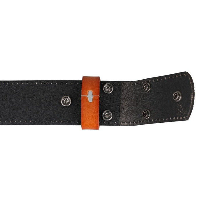 Western Floral Engraved Leather Belt Snap 1.5" Wide, No Buckle