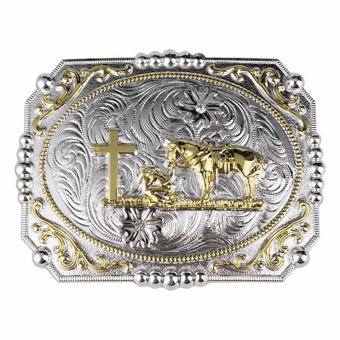 Large Gold Western Belt Buckle