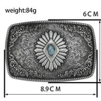 Square Pattern Western Belt Buckle